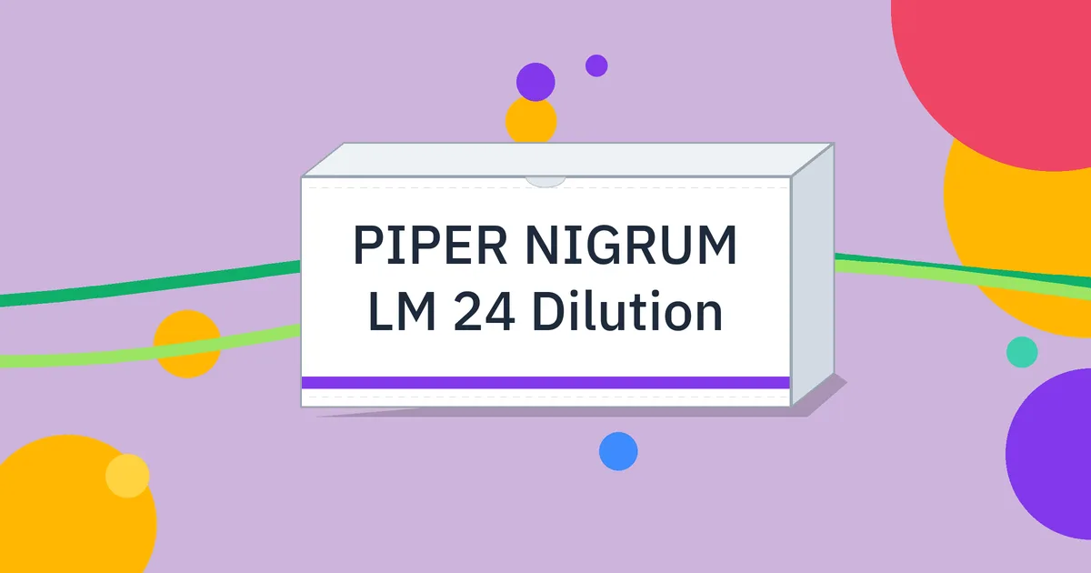 Symbolbild: Packung mit der Aufschrift PIPER NIGRUM LM 24 Dilution (PZN 13644957) – Verfügbarkeit und Bezug in Apotheken in Frankfurt am Main