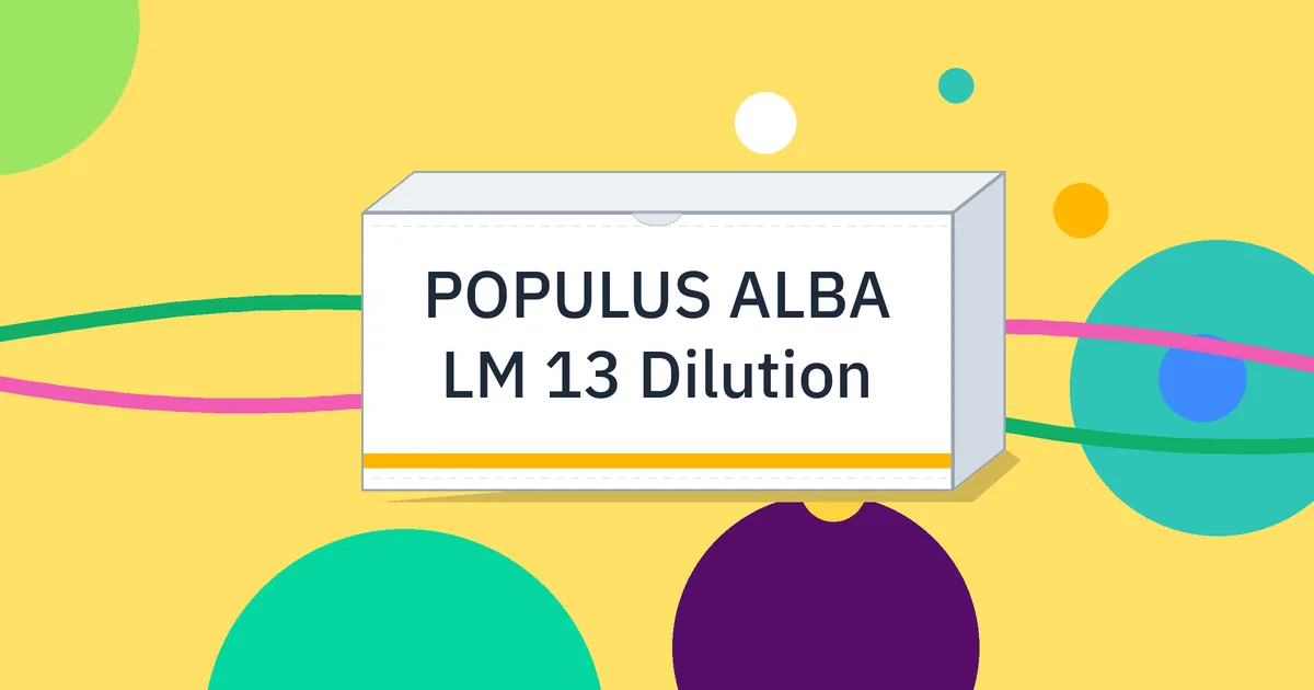 Symbolbild: Packung mit der Aufschrift POPULUS ALBA LM 13 Dilution (PZN 13663819) – Verfügbarkeit und Bezug in Apotheken in Frankfurt am Main