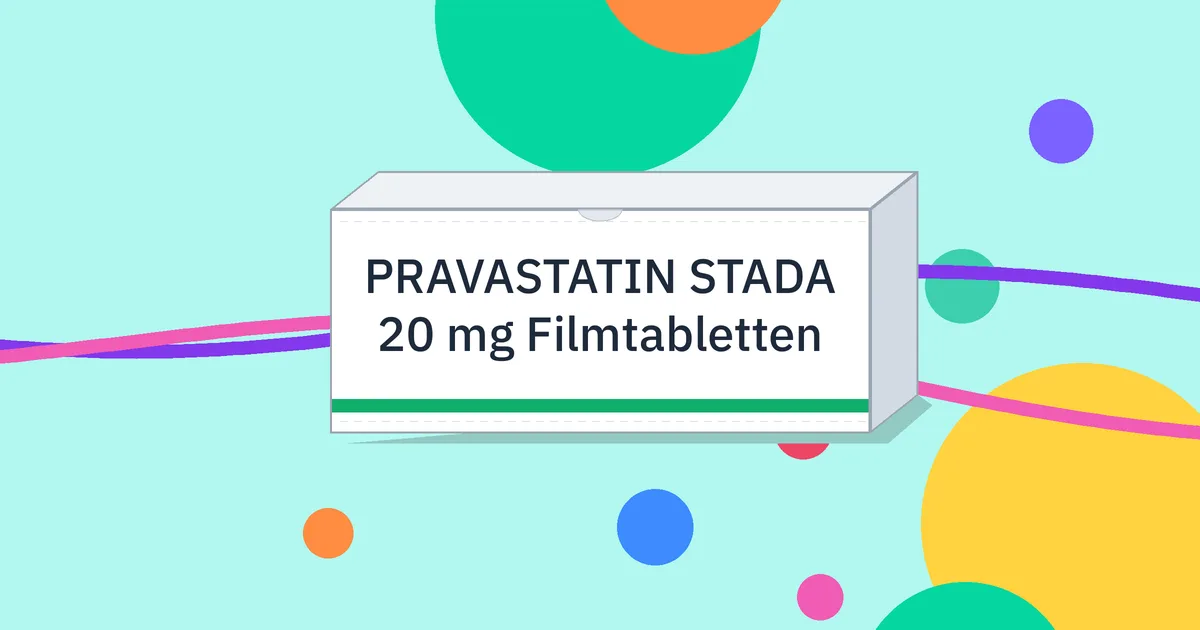 Symbolbild: Packung mit der Aufschrift PRAVASTATIN STADA 20 mg Filmtabletten (PZN 03514886) – Verfügbarkeit und Bezug in Apotheken in Frankfurt am Main