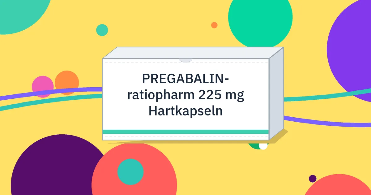 Symbolbild: Packung mit der Aufschrift PREGABALIN-ratiopharm 225 mg Hartkapseln (PZN 10328960) – Verfügbarkeit und Bezug in Apotheken in Frankfurt am Main