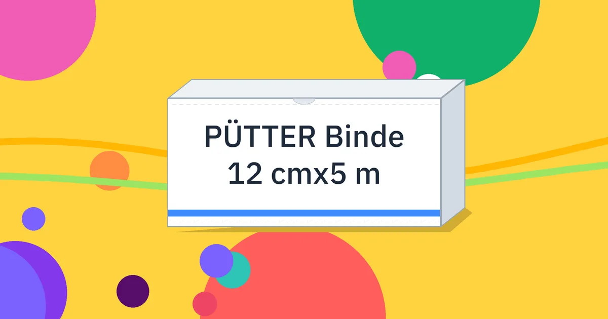 Symbolbild: Packung mit der Aufschrift PÜTTER Binde 12 cmx5 m (PZN 20641600) – Verfügbarkeit und Bezug in Apotheken in Frankfurt am Main