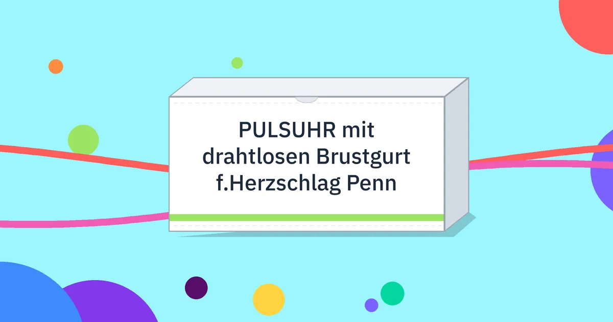 Symbolbild: Packung mit der Aufschrift PULSUHR mit drahtlosen Brustgurt f.Herzschlag Penn (PZN 10107621) – Verfügbarkeit und Bezug in Apotheken in Frankfurt am Main