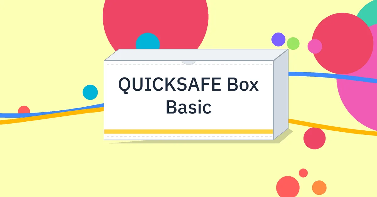 Symbolbild: Packung mit der Aufschrift QUICKSAFE Box Basic (PZN 10066342) – Verfügbarkeit und Bezug in Apotheken in Frankfurt am Main