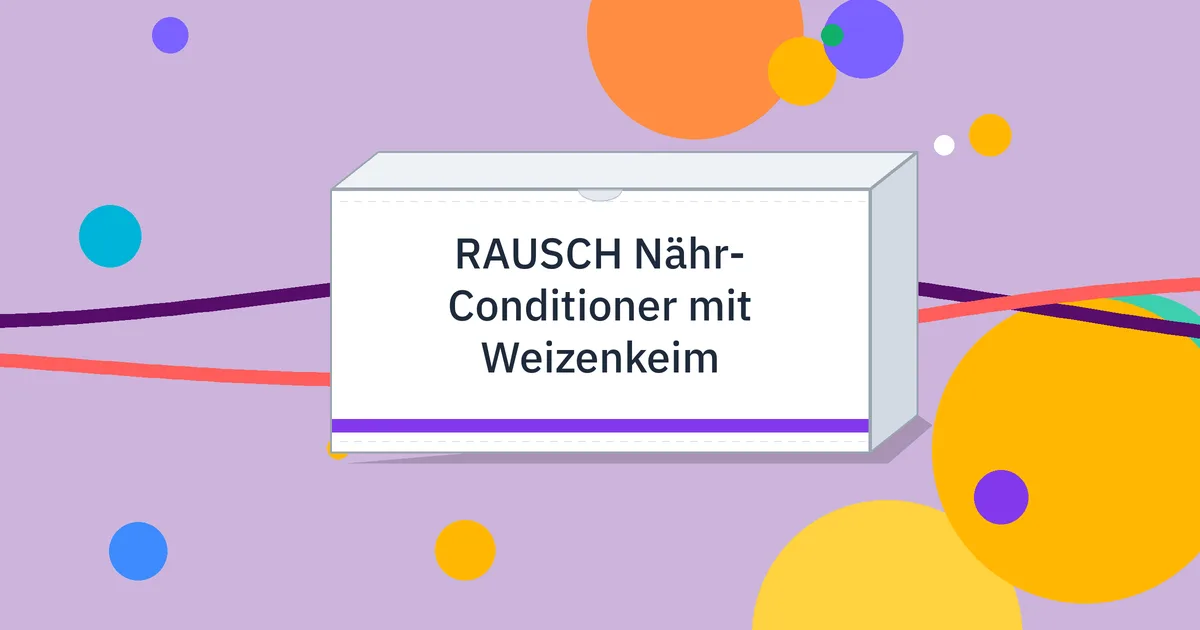 Symbolbild: Packung mit der Aufschrift RAUSCH Nähr-Conditioner mit Weizenkeim (PZN 18742570) – Verfügbarkeit und Bezug in Apotheken in Frankfurt am Main