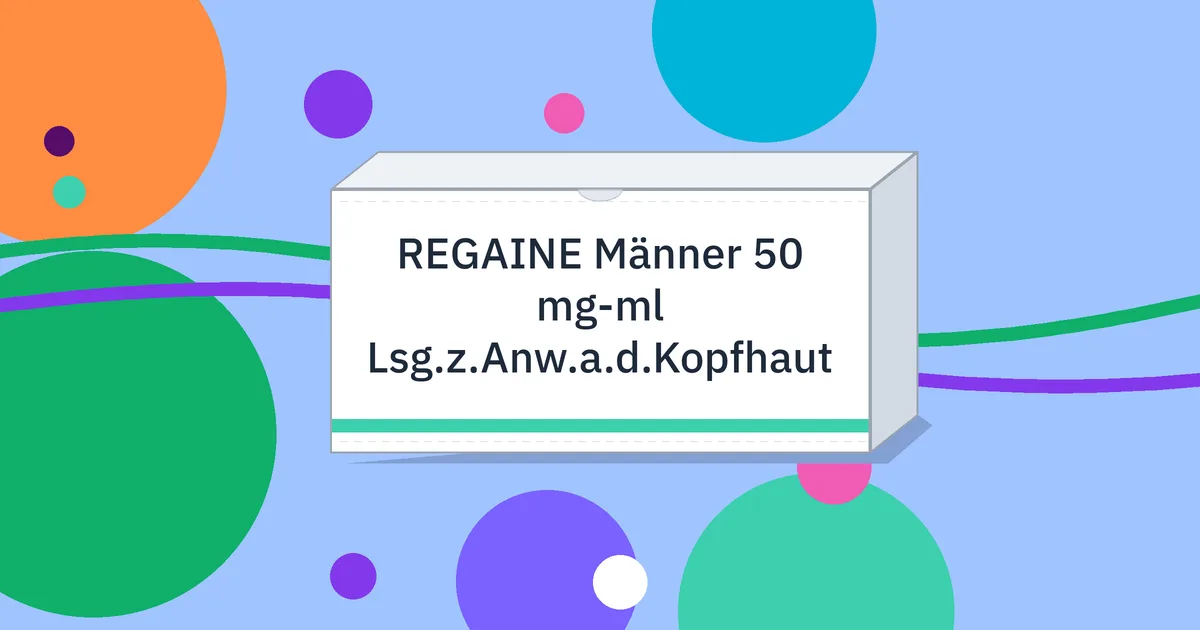 Symbolbild: Packung mit der Aufschrift REGAINE Männer 50 mg-ml Lsg.z.Anw.a.d.Kopfhaut (PZN 19175015) – Verfügbarkeit und Bezug in Apotheken in Frankfurt am Main