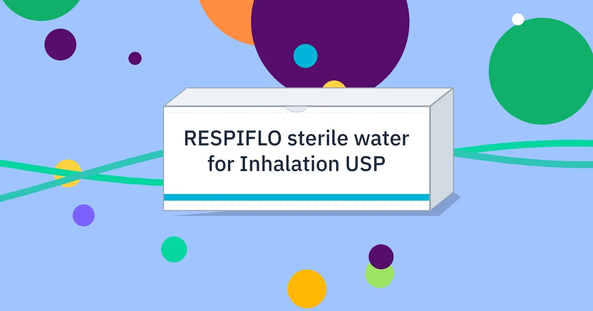 Symbolbild: Packung mit der Aufschrift RESPIFLO sterile water for Inhalation USP (PZN 06300022) – Verfügbarkeit und Bezug in Apotheken in Frankfurt am Main