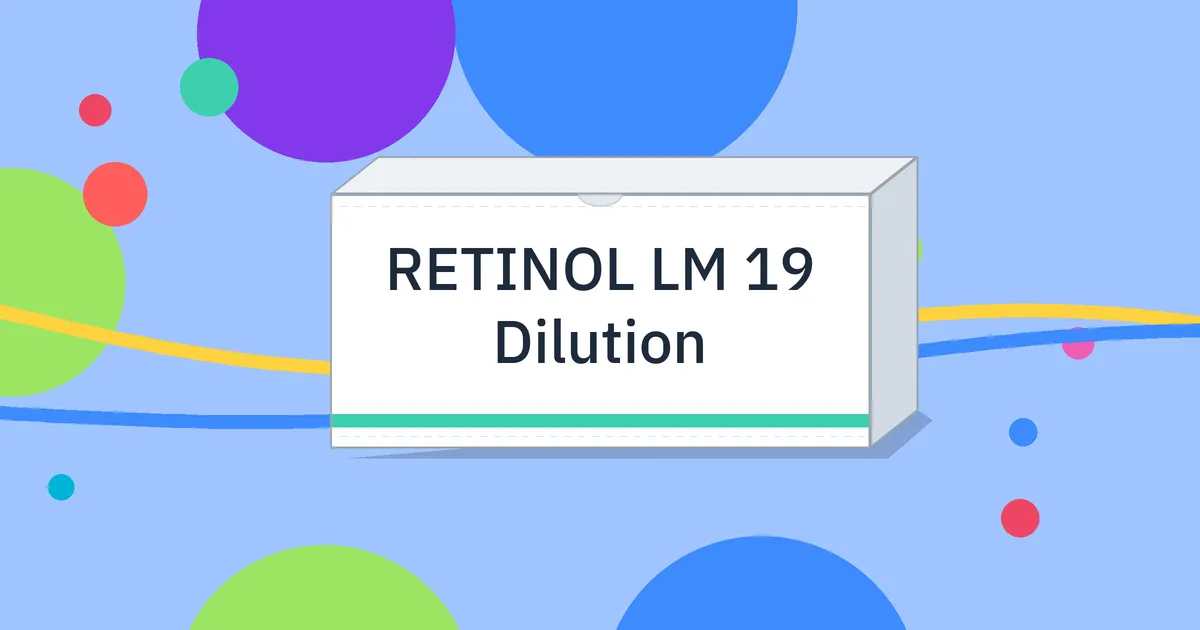 Symbolbild: Packung mit der Aufschrift RETINOL LM 19 Dilution (PZN 13047687) – Verfügbarkeit und Bezug in Apotheken in Frankfurt am Main