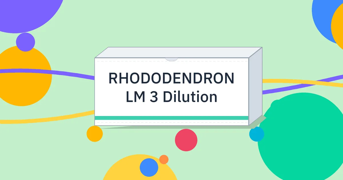 Symbolbild: Packung mit der Aufschrift RHODODENDRON LM 3 Dilution (PZN 13050761) – Verfügbarkeit und Bezug in Apotheken in Frankfurt am Main