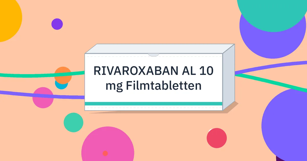 Symbolbild: Packung mit der Aufschrift RIVAROXABAN AL 10 mg Filmtabletten (PZN 19094943) – Verfügbarkeit und Bezug in Apotheken in Frankfurt am Main