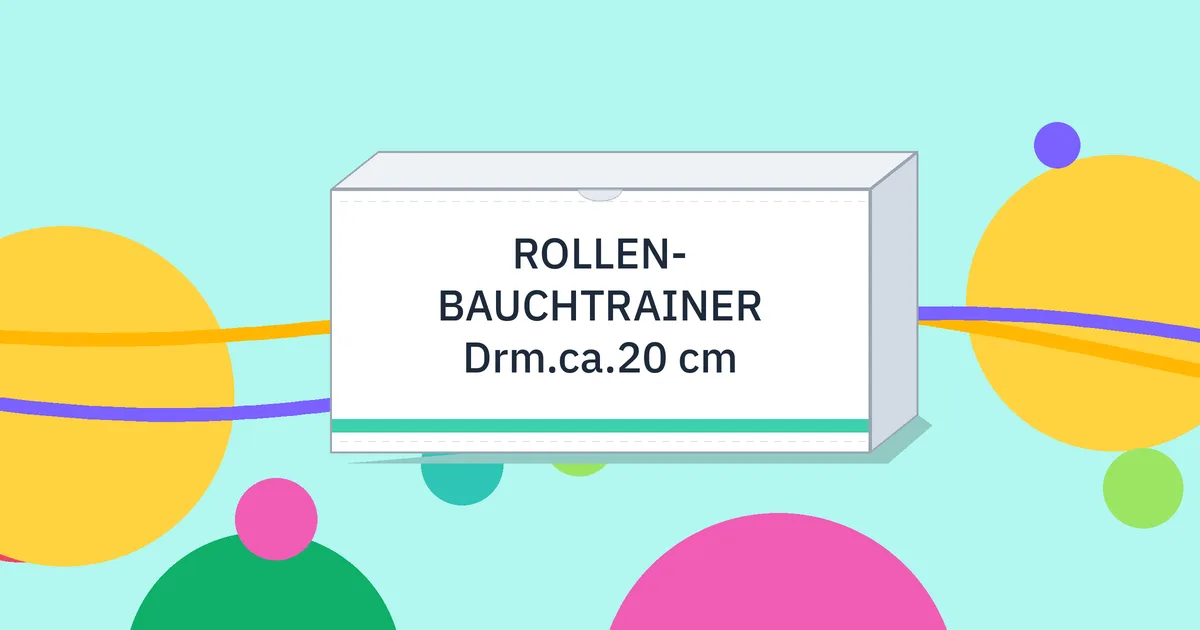 Symbolbild: Packung mit der Aufschrift ROLLEN-BAUCHTRAINER Drm.ca.20 cm (PZN 16619664) – Verfügbarkeit und Bezug in Apotheken in Frankfurt am Main