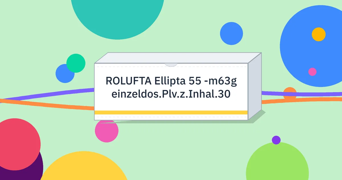 Symbolbild: Packung mit der Aufschrift ROLUFTA Ellipta 55 -m63g einzeldos.Plv.z.Inhal.30 (PZN 12900370) – Verfügbarkeit und Bezug in Apotheken in Frankfurt am Main