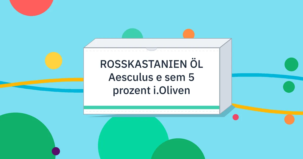Symbolbild: Packung mit der Aufschrift ROSSKASTANIEN ÖL Aesculus e sem 5 prozent i.Oliven (PZN 02457442) – Verfügbarkeit und Bezug in Apotheken in Frankfurt am Main