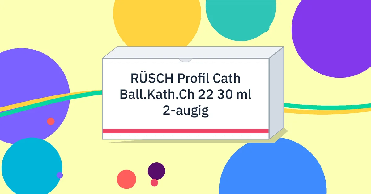 Symbolbild: Packung mit der Aufschrift RÜSCH Profil Cath Ball.Kath.Ch 22 30 ml 2-augig (PZN 04248719) – Verfügbarkeit und Bezug in Apotheken in Frankfurt am Main