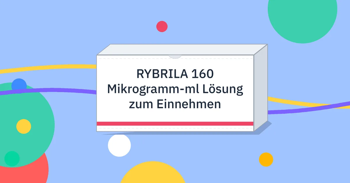 Symbolbild: Packung mit der Aufschrift RYBRILA 160 Mikrogramm-ml Lösung zum Einnehmen (PZN 17379995) – Verfügbarkeit und Bezug in Apotheken in Frankfurt am Main