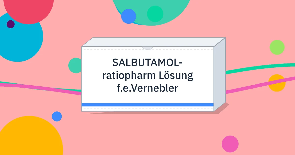 Symbolbild: Packung mit der Aufschrift SALBUTAMOL-ratiopharm Lösung f.e.Vernebler (PZN 08527103) – Verfügbarkeit und Bezug in Apotheken in Frankfurt am Main