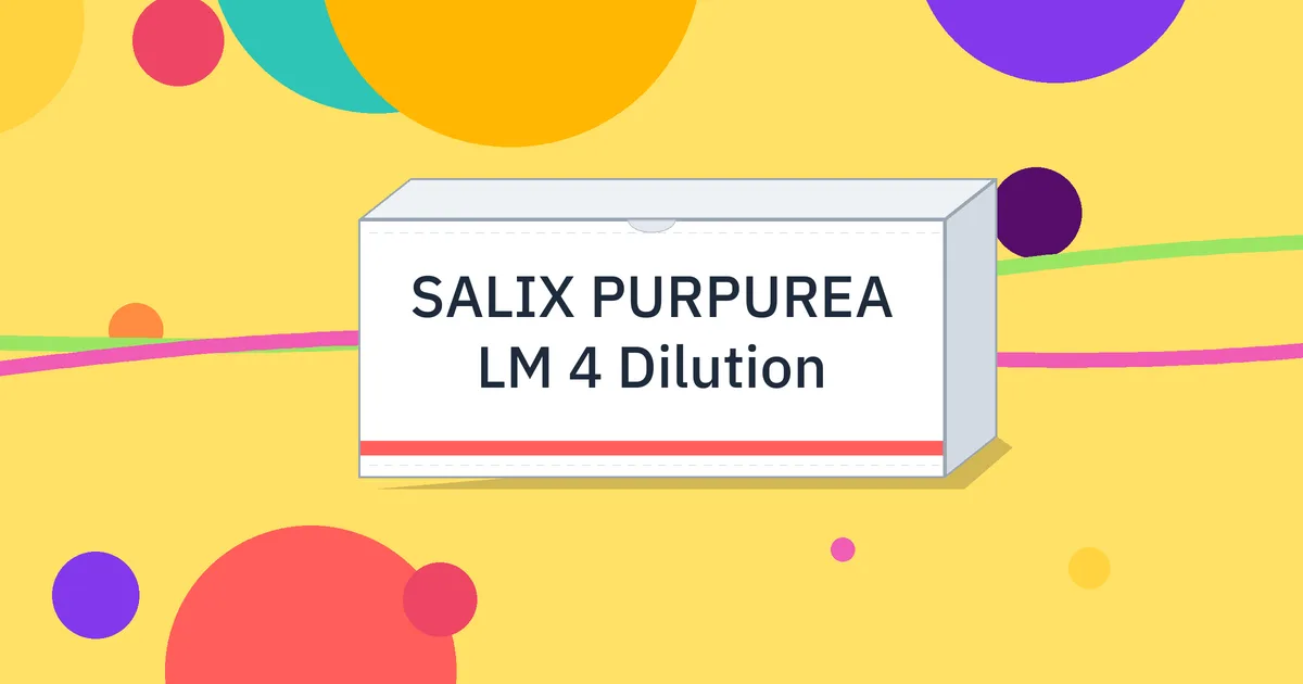 Symbolbild: Packung mit der Aufschrift SALIX PURPUREA LM 4 Dilution (PZN 13178478) – Verfügbarkeit und Bezug in Apotheken in Frankfurt am Main
