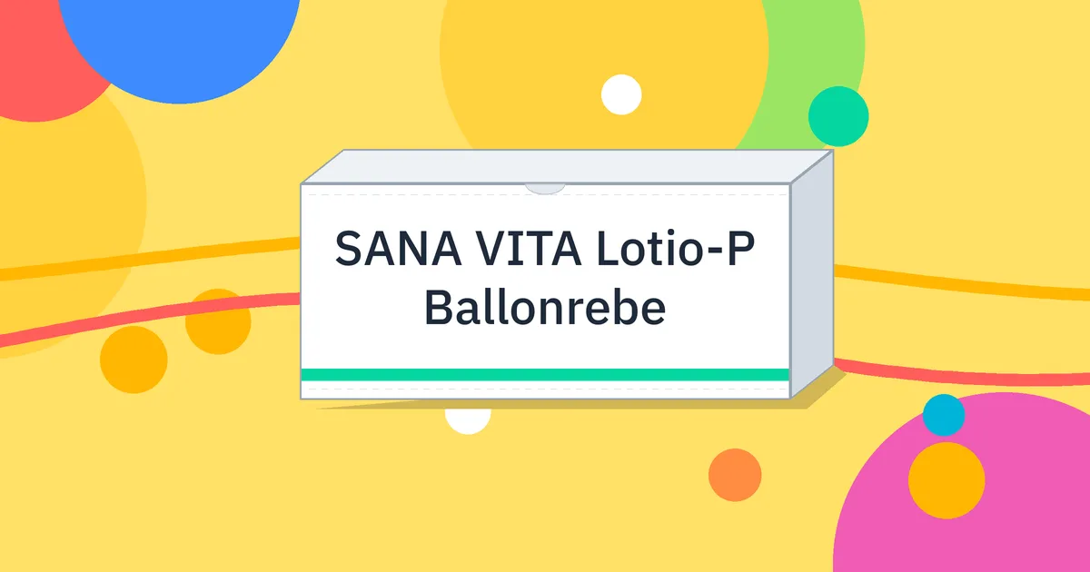 Symbolbild: Packung mit der Aufschrift SANA VITA Lotio-P Ballonrebe (PZN 19869901) – Verfügbarkeit und Bezug in Apotheken in Frankfurt am Main