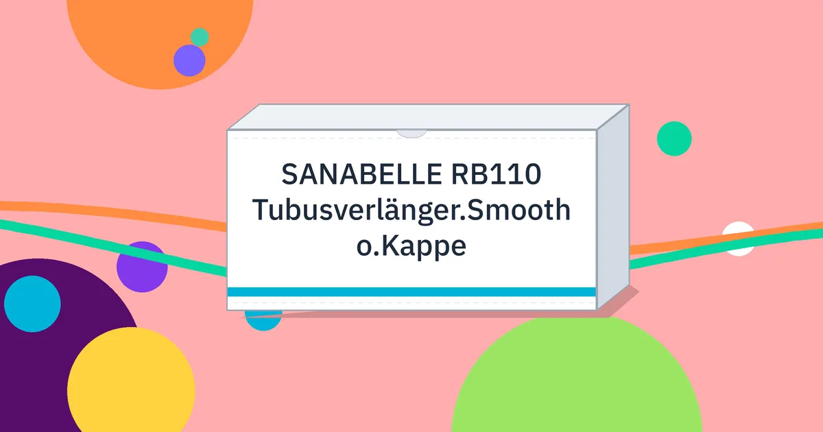 Symbolbild: Packung mit der Aufschrift SANABELLE RB110 Tubusverlänger.Smooth o.Kappe (PZN 08818579) – Verfügbarkeit und Bezug in Apotheken in Frankfurt am Main