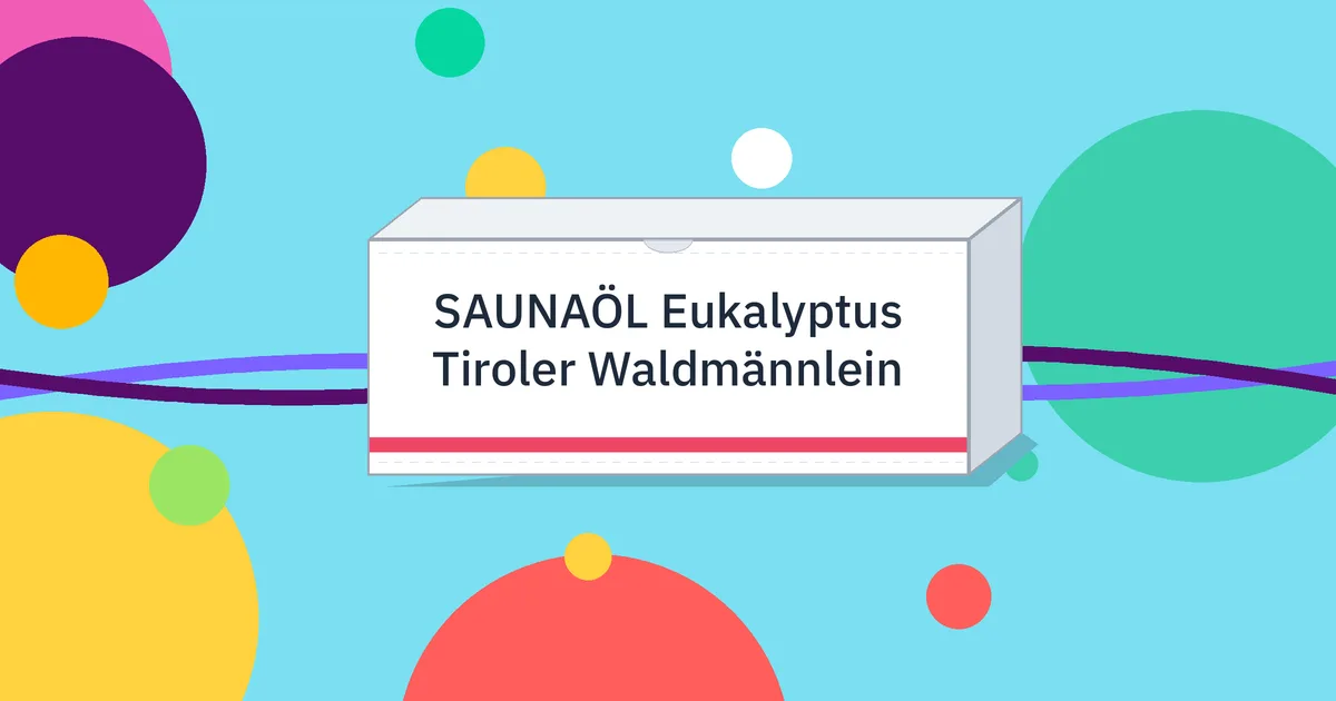 Symbolbild: Packung mit der Aufschrift SAUNAÖL Eukalyptus Tiroler Waldmännlein (PZN 05558876) – Verfügbarkeit und Bezug in Apotheken in Frankfurt am Main