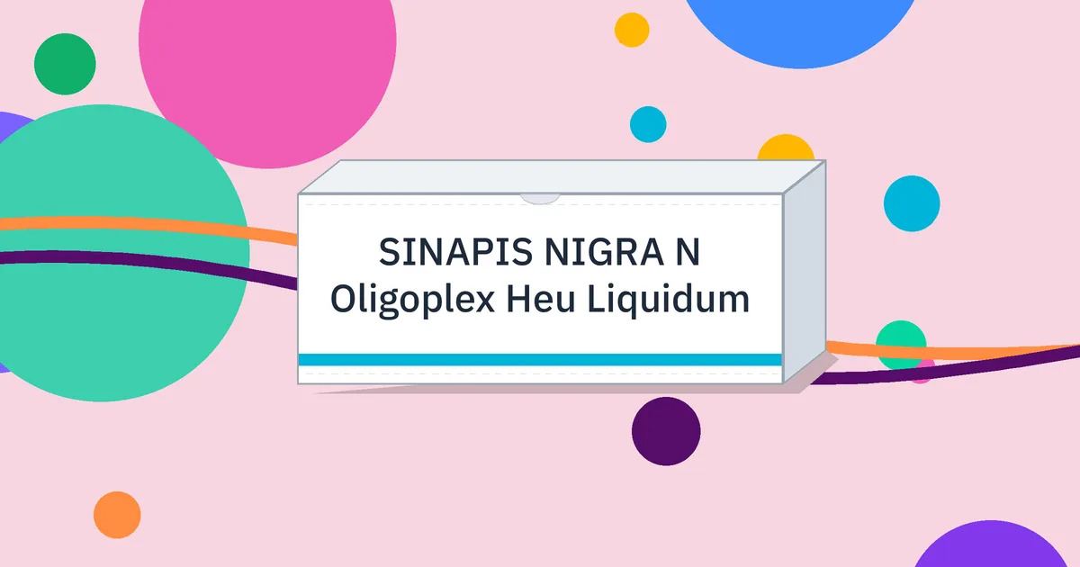 Symbolbild: Packung mit der Aufschrift SINAPIS NIGRA N Oligoplex Heu Liquidum (PZN 04862678) – Verfügbarkeit und Bezug in Apotheken in Frankfurt am Main
