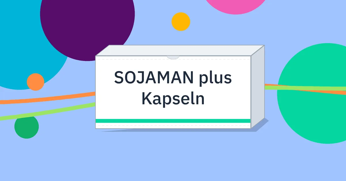 Symbolbild: Packung mit der Aufschrift SOJAMAN plus Kapseln (PZN 02167158) – Verfügbarkeit und Bezug in Apotheken in Frankfurt am Main