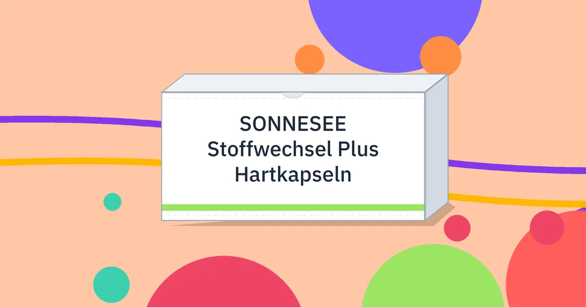 Symbolbild: Packung mit der Aufschrift SONNESEE Stoffwechsel Plus Hartkapseln (PZN 19177971) – Verfügbarkeit und Bezug in Apotheken in Frankfurt am Main