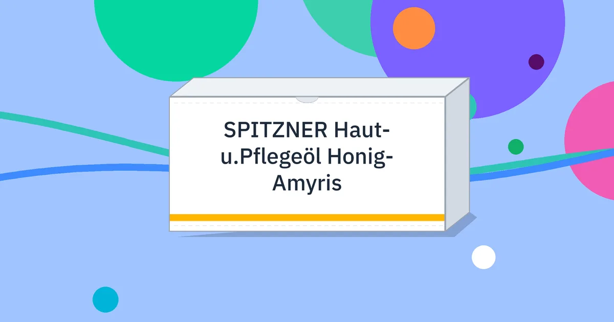Symbolbild: Packung mit der Aufschrift SPITZNER Haut- u.Pflegeöl Honig-Amyris (PZN 19388662) – Verfügbarkeit und Bezug in Apotheken in Frankfurt am Main