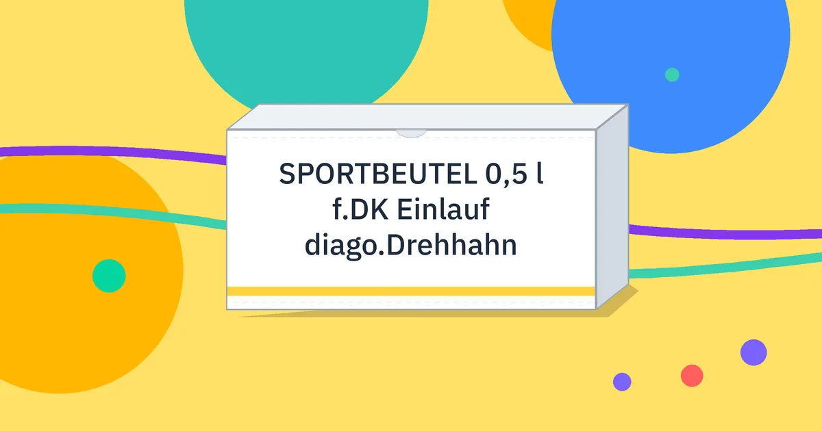 Symbolbild: Packung mit der Aufschrift SPORTBEUTEL 0,5 l f.DK Einlauf diago.Drehhahn (PZN 06097526) – Verfügbarkeit und Bezug in Apotheken in Frankfurt am Main