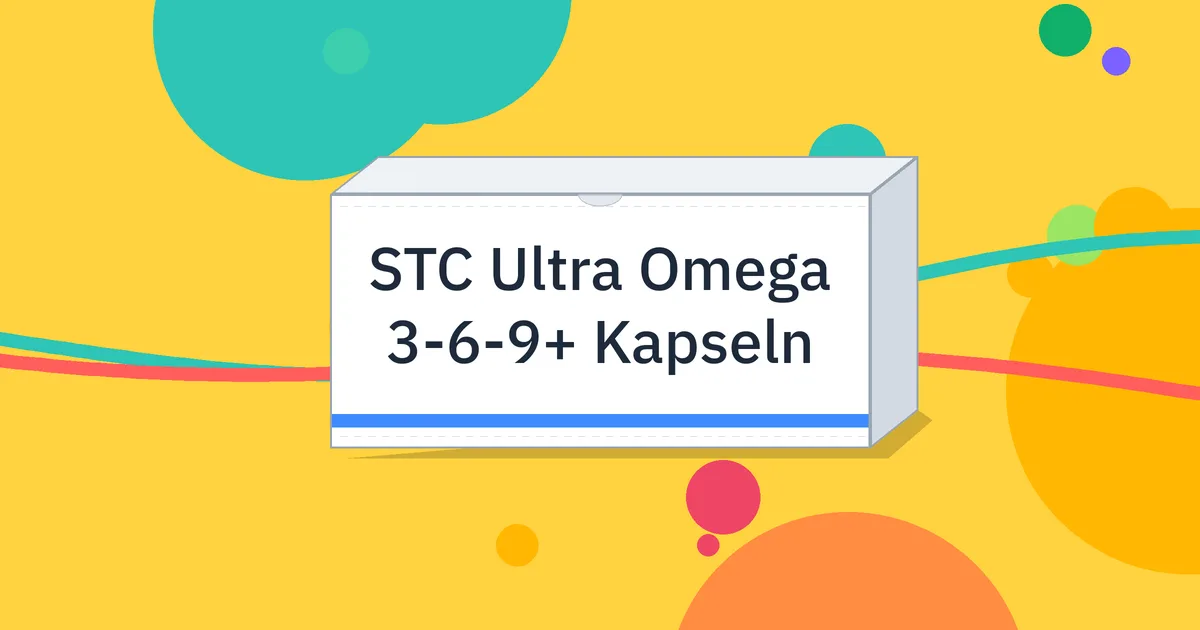 Symbolbild: Packung mit der Aufschrift STC Ultra Omega 3-6-9+ Kapseln (PZN 15392135) – Verfügbarkeit und Bezug in Apotheken in Frankfurt am Main