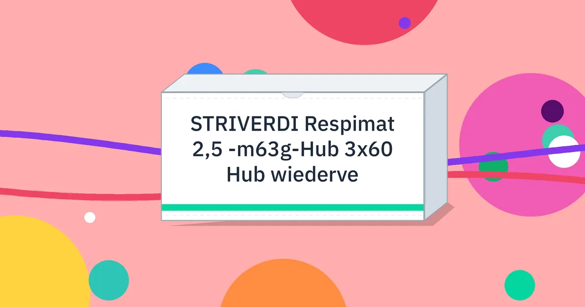 Symbolbild: Packung mit der Aufschrift STRIVERDI Respimat 2,5 -m63g-Hub 3x60 Hub wiederve (PZN 16023463) – Verfügbarkeit und Bezug in Apotheken in Frankfurt am Main