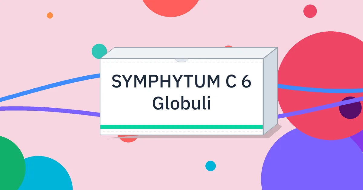 Symbolbild: Packung mit der Aufschrift SYMPHYTUM C 6 Globuli (PZN 04239324) – Verfügbarkeit und Bezug in Apotheken in Frankfurt am Main