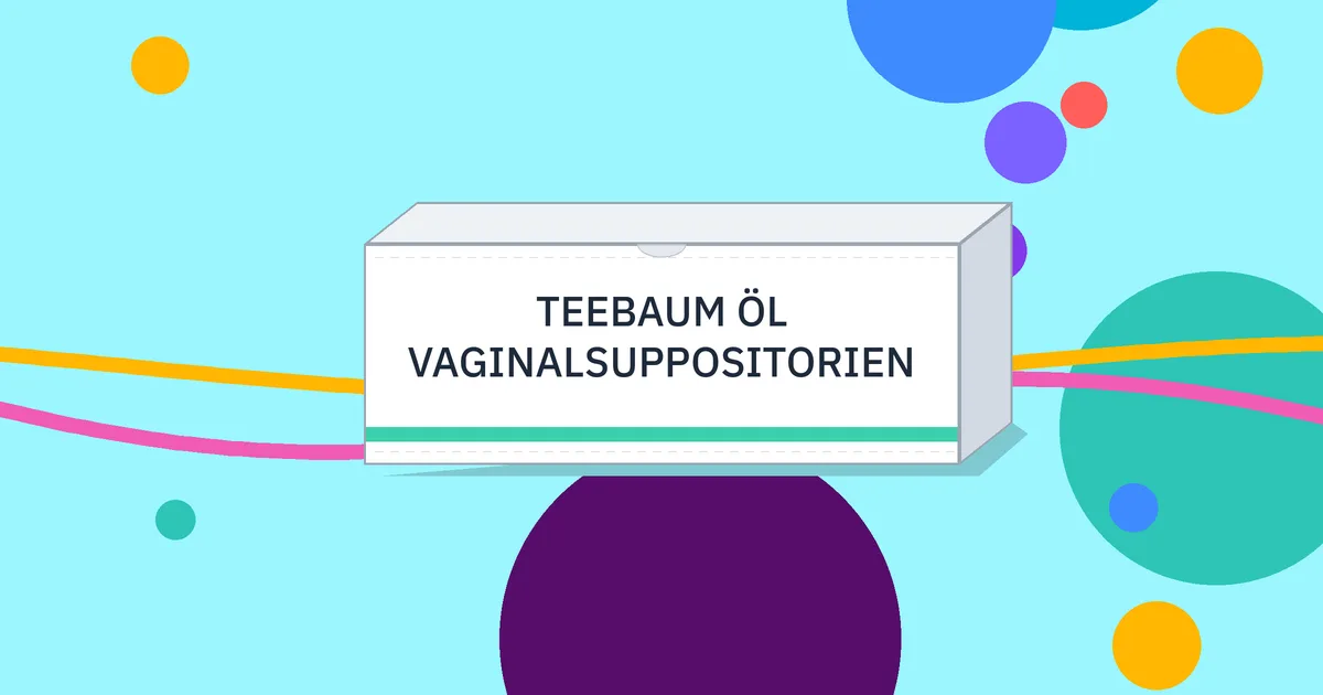 Symbolbild: Packung mit der Aufschrift TEEBAUM ÖL VAGINALSUPPOSITORIEN (PZN 04191758) – Verfügbarkeit und Bezug in Apotheken in Frankfurt am Main