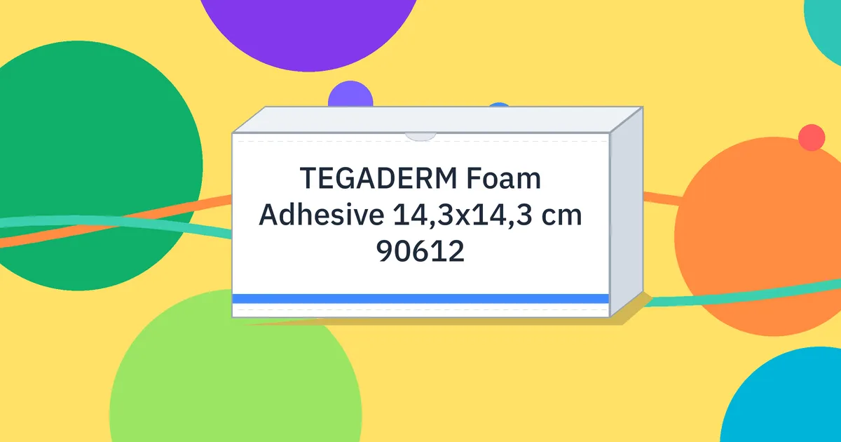 Symbolbild: Packung mit der Aufschrift TEGADERM Foam Adhesive 14,3x14,3 cm 90612 (PZN 11285129) – Verfügbarkeit und Bezug in Apotheken in Frankfurt am Main