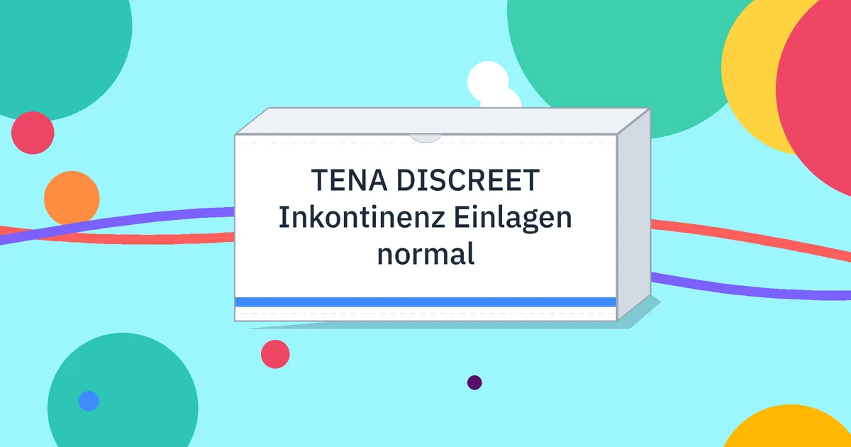Symbolbild: Packung mit der Aufschrift TENA DISCREET Inkontinenz Einlagen normal (PZN 17981456) – Verfügbarkeit und Bezug in Apotheken in Frankfurt am Main