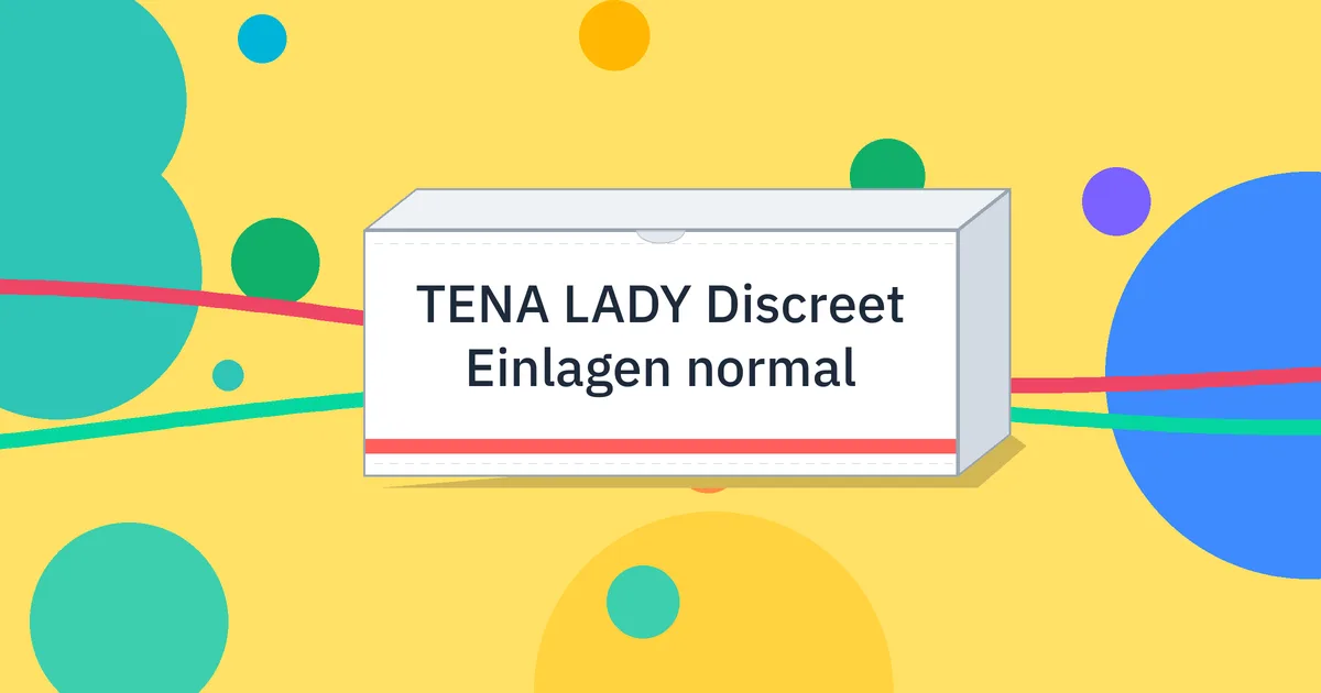 Symbolbild: Packung mit der Aufschrift TENA LADY Discreet Einlagen normal (PZN 18322709) – Verfügbarkeit und Bezug in Apotheken in Frankfurt am Main