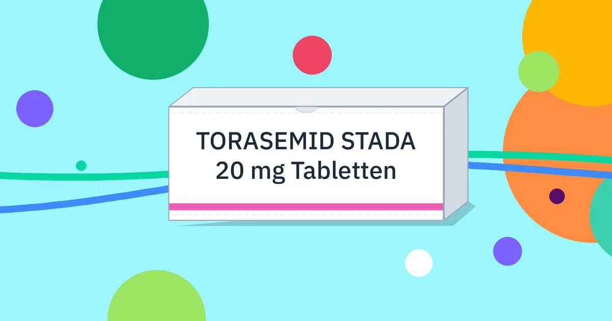 Symbolbild: Packung mit der Aufschrift TORASEMID STADA 20 mg Tabletten (PZN 17971742) – Verfügbarkeit und Bezug in Apotheken in Frankfurt am Main