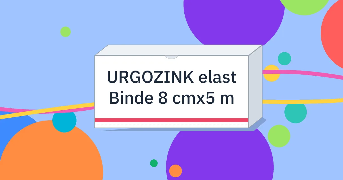 Symbolbild: Packung mit der Aufschrift URGOZINK elast Binde 8 cmx5 m (PZN 01313439) – Verfügbarkeit und Bezug in Apotheken in Frankfurt am Main