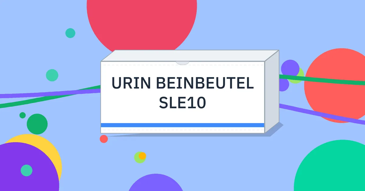 Symbolbild: Packung mit der Aufschrift URIN BEINBEUTEL SLE10 (PZN 04634931) – Verfügbarkeit und Bezug in Apotheken in Frankfurt am Main