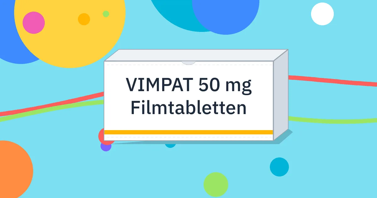 Symbolbild: Packung mit der Aufschrift VIMPAT 50 mg Filmtabletten (PZN 05137407) – Verfügbarkeit und Bezug in Apotheken in Frankfurt am Main