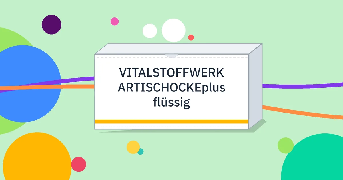 Symbolbild: Packung mit der Aufschrift VITALSTOFFWERK ARTISCHOCKEplus flüssig (PZN 18122614) – Verfügbarkeit und Bezug in Apotheken in Frankfurt am Main