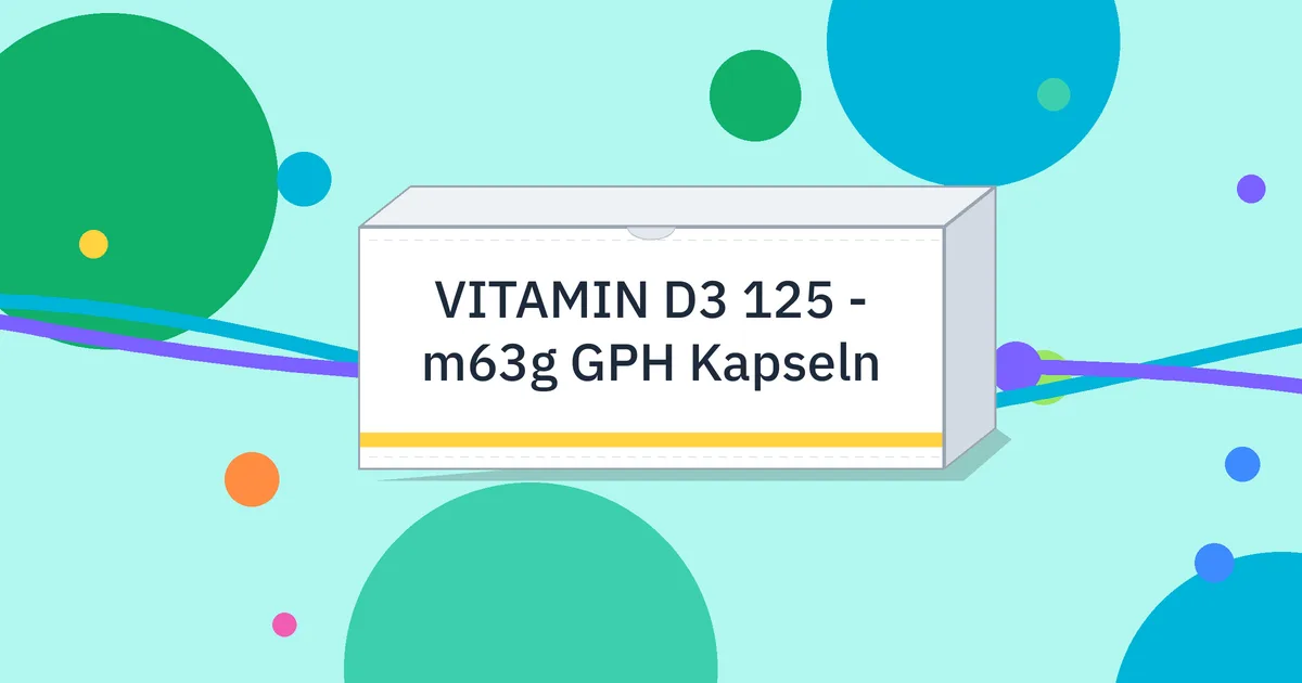 Symbolbild: Packung mit der Aufschrift VITAMIN D3 125 -m63g GPH Kapseln (PZN 11658228) – Verfügbarkeit und Bezug in Apotheken in Frankfurt am Main