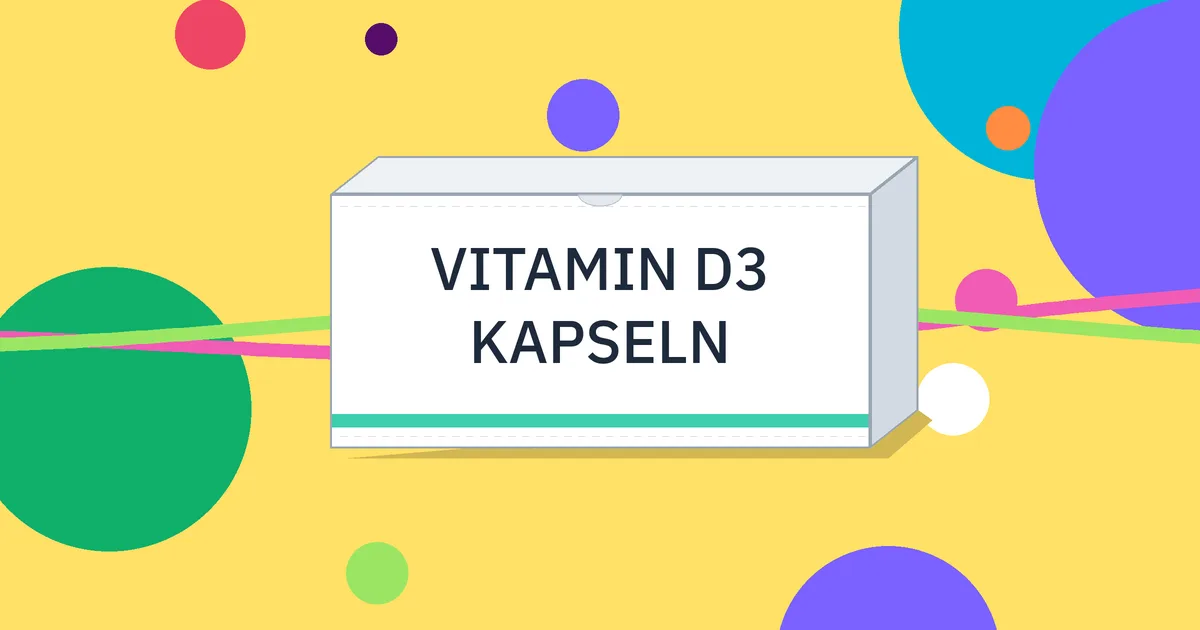 Symbolbild: Packung mit der Aufschrift VITAMIN D3 KAPSELN (PZN 12450501) – Verfügbarkeit und Bezug in Apotheken in Frankfurt am Main