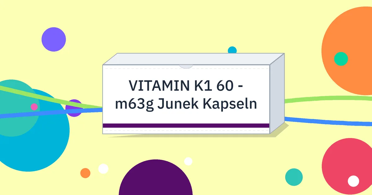 Symbolbild: Packung mit der Aufschrift VITAMIN K1 60 -m63g Junek Kapseln (PZN 10052972) – Verfügbarkeit und Bezug in Apotheken in Frankfurt am Main