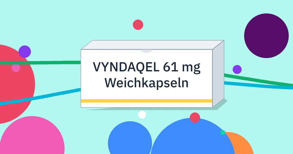 Symbolbild: Packung mit der Aufschrift VYNDAQEL 61 mg Weichkapseln (PZN 17576738) – Verfügbarkeit und Bezug in Apotheken in Frankfurt am Main