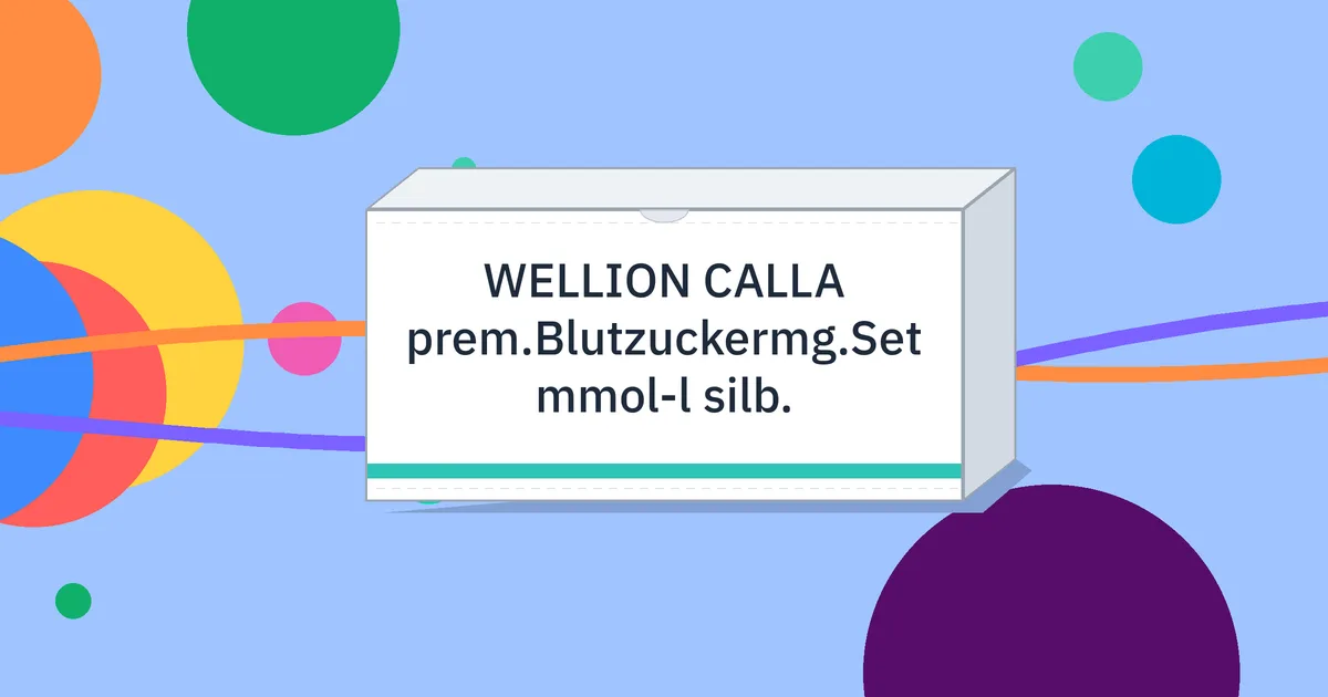 Symbolbild: Packung mit der Aufschrift WELLION CALLA prem.Blutzuckermg.Set mmol-l silb. (PZN 02646019) – Verfügbarkeit und Bezug in Apotheken in Frankfurt am Main
