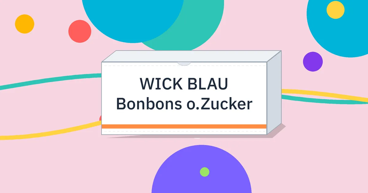Symbolbild: Packung mit der Aufschrift WICK BLAU Bonbons o.Zucker (PZN 08861888) – Verfügbarkeit und Bezug in Apotheken in Frankfurt am Main