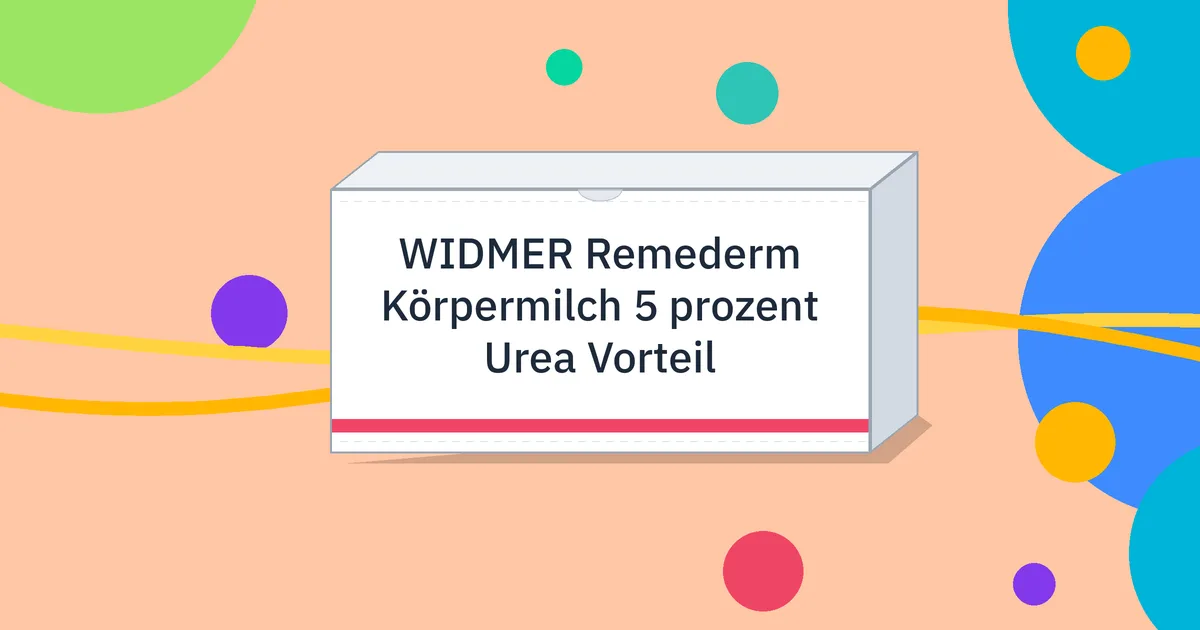 Symbolbild: Packung mit der Aufschrift WIDMER Remederm Körpermilch 5 prozent Urea Vorteil (PZN 19337995) – Verfügbarkeit und Bezug in Apotheken in Frankfurt am Main