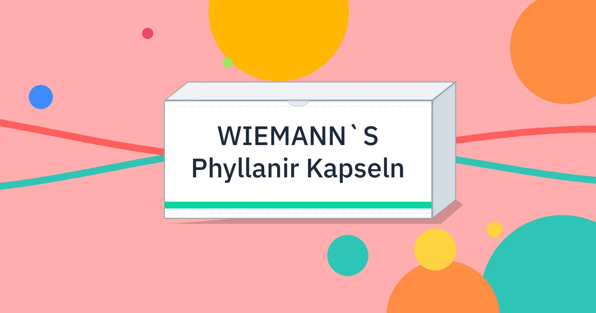 Symbolbild: Packung mit der Aufschrift WIEMANN`S Phyllanir Kapseln (PZN 02431419) – Verfügbarkeit und Bezug in Apotheken in Frankfurt am Main