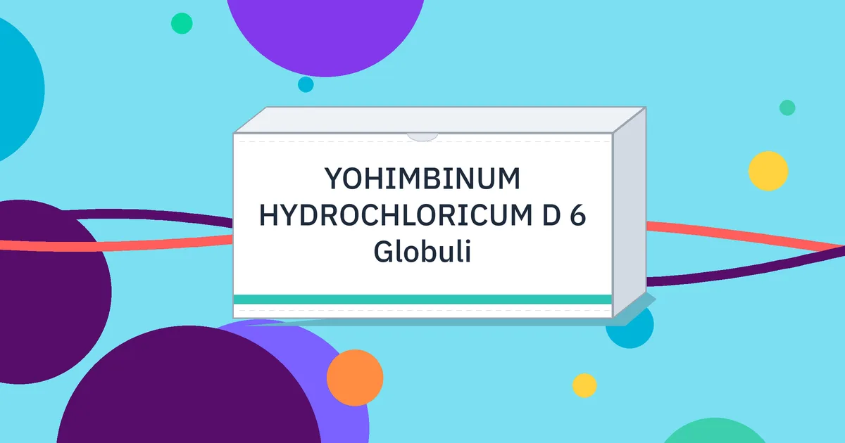 Symbolbild: Packung mit der Aufschrift YOHIMBINUM HYDROCHLORICUM D 6 Globuli (PZN 16694772) – Verfügbarkeit und Bezug in Apotheken in Frankfurt am Main
