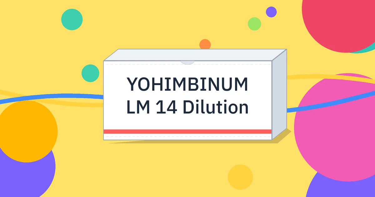 Symbolbild: Packung mit der Aufschrift YOHIMBINUM LM 14 Dilution (PZN 13286044) – Verfügbarkeit und Bezug in Apotheken in Frankfurt am Main